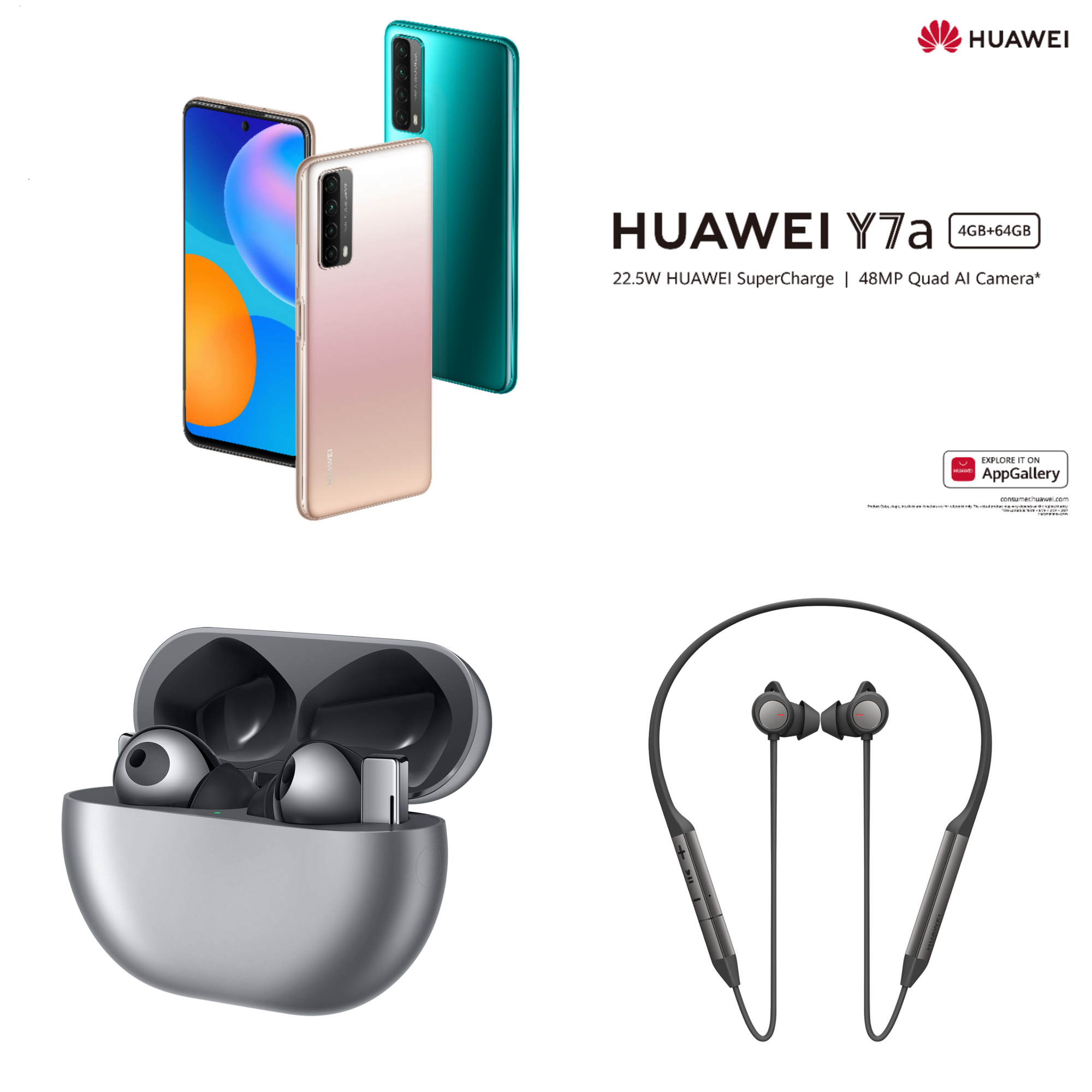 Huawei Y7a, FreeLace Pro & FreeBuds Pro, ya disponibles en México